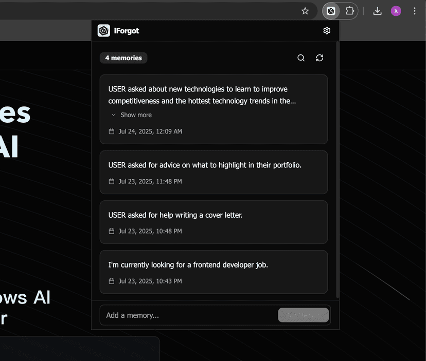 iForgot - Mem once, use anywhere